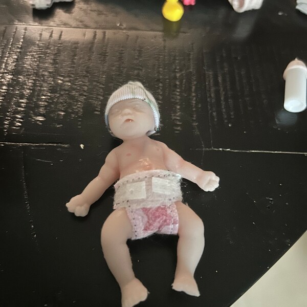 Set of 3 Made to Order.miniature Diapers for a 4"-7" Silicone Doll Ooak ...