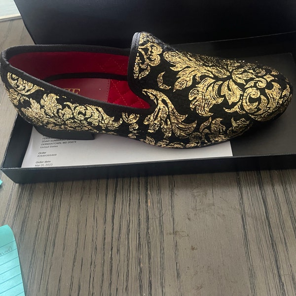 FERUCCI Men Black Leather Spiked Tassel Slippers Loafers Flats Prom ...