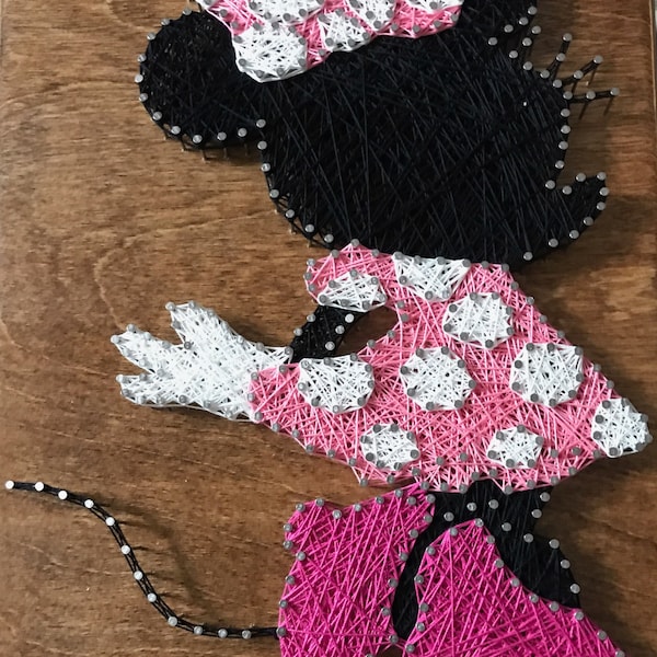 Custom Made to Order Minnie Mouse String Art Board - Etsy