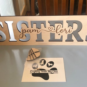 Personalized Sister Wood Sign Home Decor Gift for Sister - Etsy