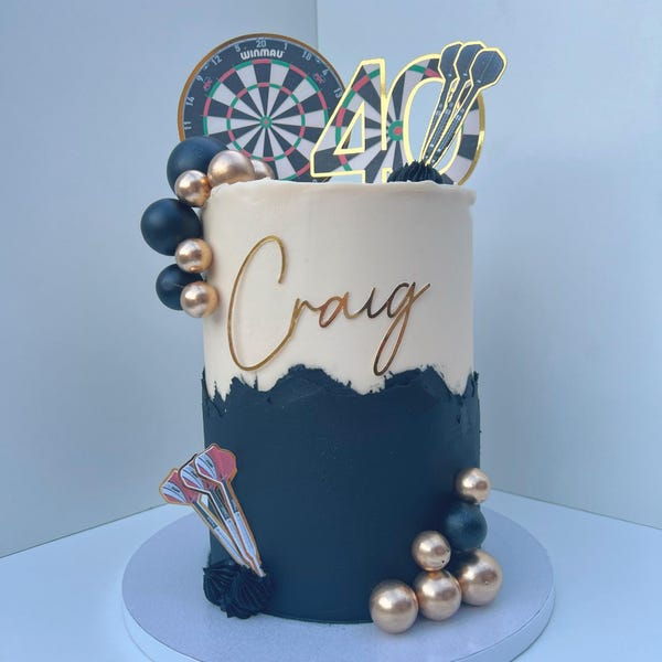 Darts Cake Topper, Cake Topper, Sports Cake Topper, Dart Cake, Dart ...