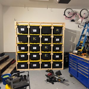 Tote Storage Rack Plans: 27 Gallon and 55 Gallon HDX Tote Plans) - Etsy