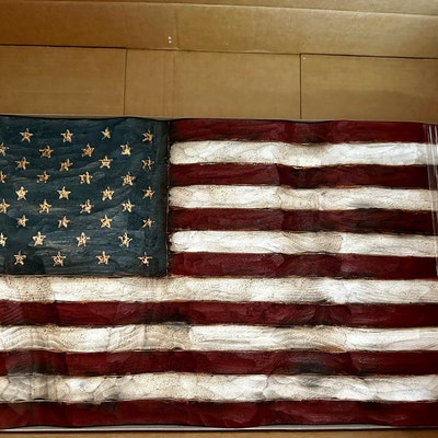 Textured Wood Wavy Flag Large Large - Etsy