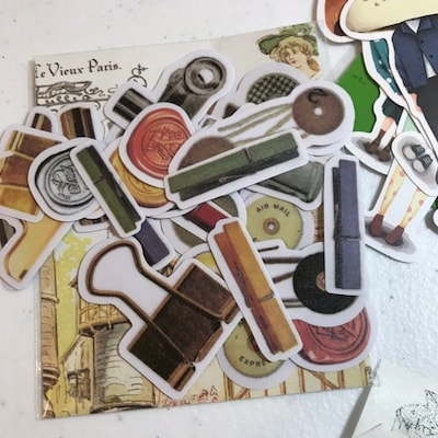 Clips Sticker Stationery Stickers Paperclip Stickers Pin - Etsy