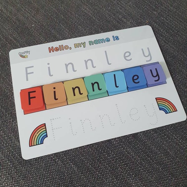 Personalised Name Practice Board, Starting School Gift, Childrens ...
