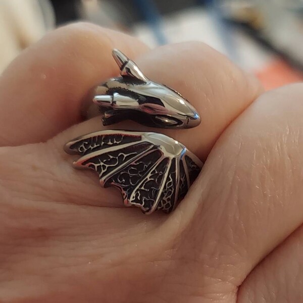 Gothic Runes Viking Engraved Ring, Dimple Encaved Pattern Ring, Black ...