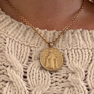 Sterling Silver St Francis of Assisi Blessing Medal Pendant on - Etsy