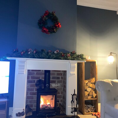 Indoor Log Store Woodburner Fire Rustic - Etsy UK