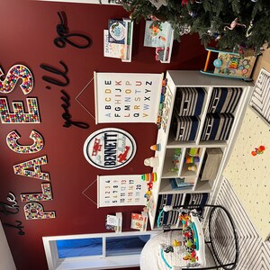 Numbers Sign Wall Hanging Kids Room Decor Canvas Sign Playroom Wall ...