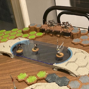 Gaming Playmat Water Hex Grid, Options 1, 1.5, 1.75 AF, Perfect for ...