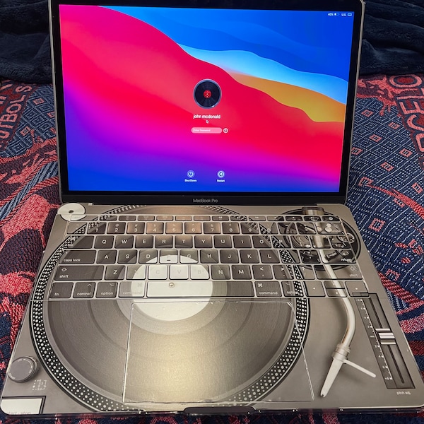 DJ Console MacBook Air Skin | Vinyl Rhythm Theme MacBook Pro Decal ...