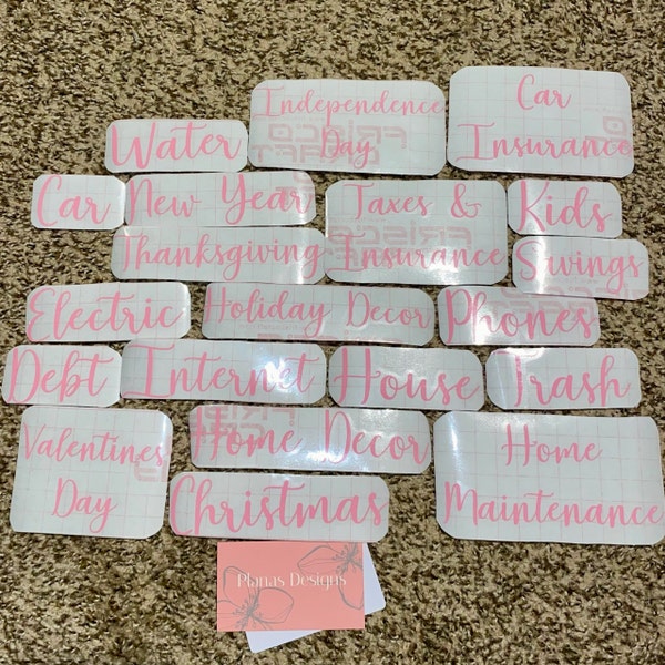 A6 Cash Stuffing Labels, A6 Cash Envelope Decals - Etsy