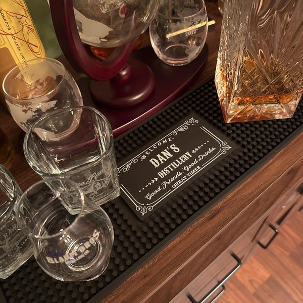 Bar Mat, Personalized Bar Mat for Home Bar Coffee Bartender Mat, Custom ...