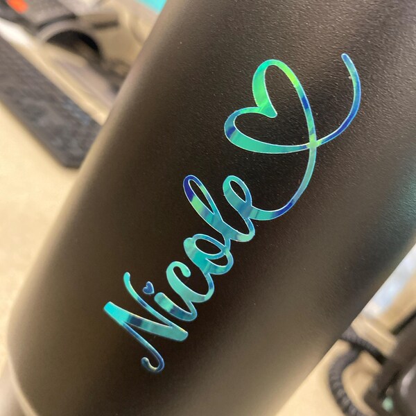 Solid Colors Glossy and Matte - Custom Vinyl Decal - Personalized Names ...