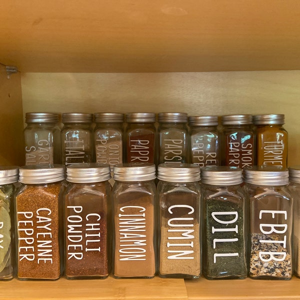 2 Inch Spice Decals / 2 Inch Spice Jar Decals / Spice Jar Decals ...