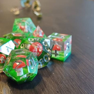 Galaxy Resin Dice Set for Role Playing Games, Resin D&d Dice Set, Blue ...