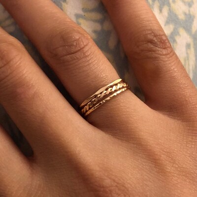 Gold Stacking Ring Set, Gold Filled Stacking Rings, Stackable Rings - Etsy