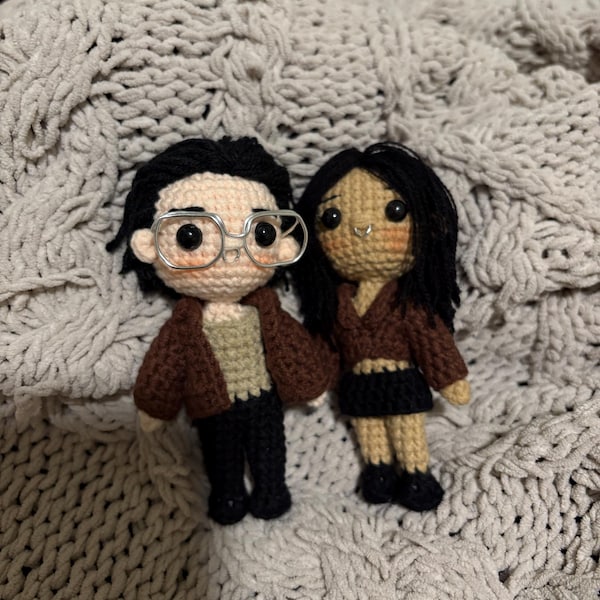Couple Crochet Doll Handmade Couple Doll Stuffed Plush Couple Valentine ...
