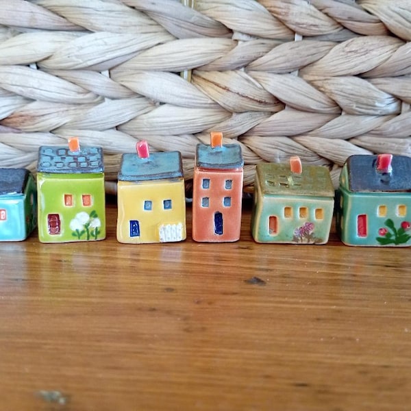 Little Ceramic Houses Sold Individually (1 Pc) | Handmade | Different ...