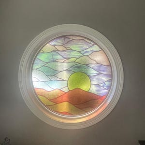Custom Size Matte Window Film Stained Glass Decorative Uv Privacy ...