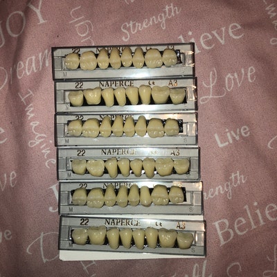 3 Set of Posterior molars Acrylic/resin Teeth, Shade A3, Size 22 - Etsy