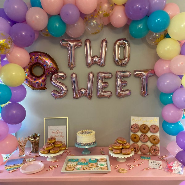Two Sweet Balloons Donut Birthday Decor 2nd Birthday Party 2nd Birthday ...