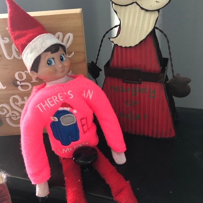 Suspicious Crewmate Astronaut Embroidered Elf Sweaters, Clothes - Etsy