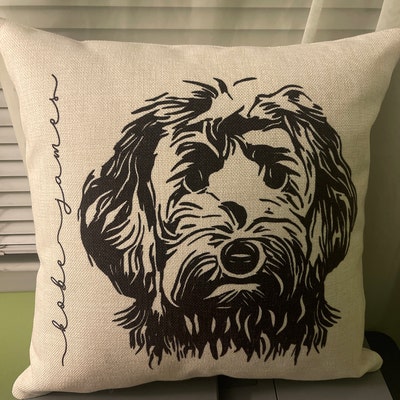 Goldendoodle Pillow, Personalized Throw Pillow, Doodle Dog ...