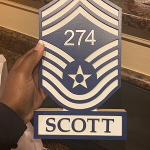 USAF Self Standing Rank Name Plate United States Air Force - Etsy