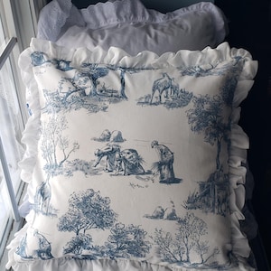Blue Toile De Jouy Semi Sheer Tissue Paper 19.5x14, for Decor Gift Wrap ...