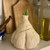 Ceramic Garlic Pot, Garlic Keeper, Pottery Garlic Holder, Cottage ...