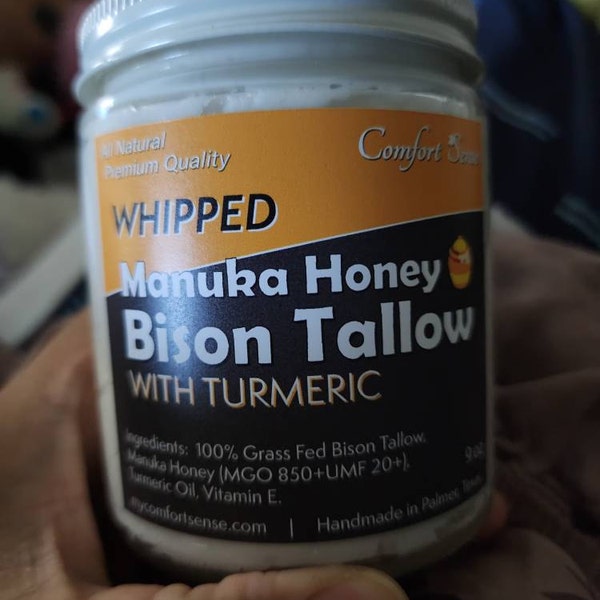 BEE POLLEN Manuka Honey & Bison Whipped Tallow Cream With 850MGO Manuka ...