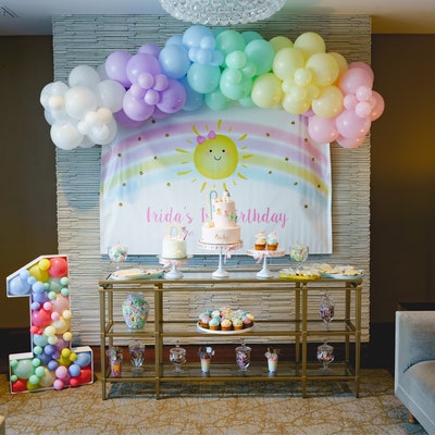 Pastel Rainbow Balloon Garland Kit Rainbow Balloon Arch Pastel Rainbow ...
