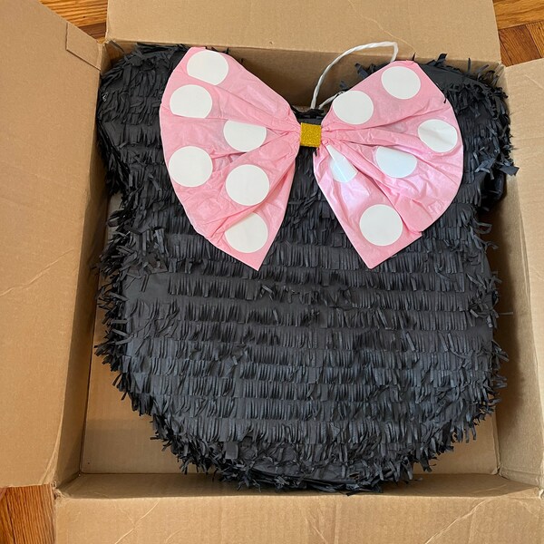 Pinata Black Mouse With Bow - Etsy