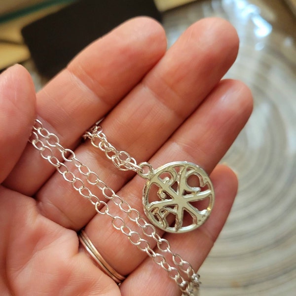 Chi Rho Necklace - Christogram - Monogram of Christ and Crest of ...