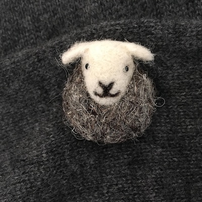 Needle Felted Suffolk Sheep Brooch Handmade in Natural Suffolk and ...