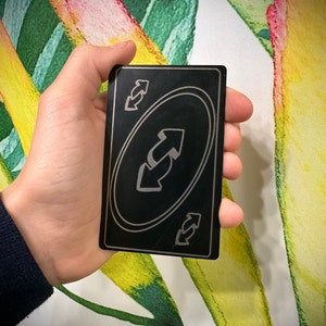 Metal Skip Cancel Undo Cards Matte Black Anodized Aluminum Laser ...