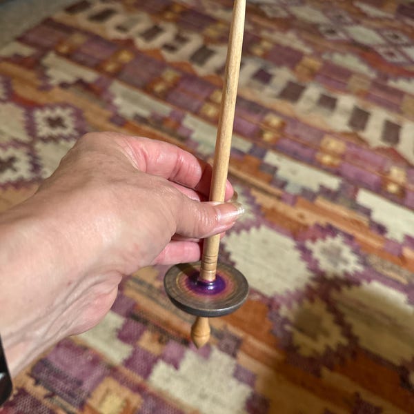 Wrist Distaff, Dyed Ambrosia Maple & Leather, Adjustable to Fit, Yarn ...