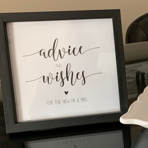 Wedding Advice Sign Template, Printable Advice Cards, Wedding Signs ...