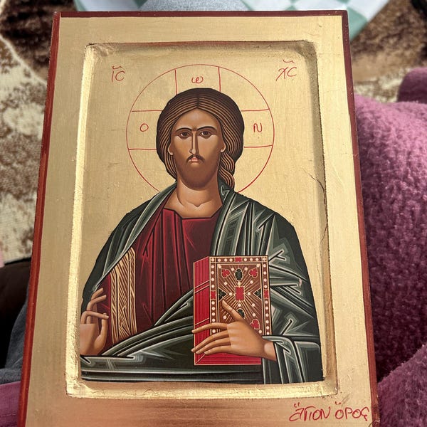 Synaxis of the Bodiless Powers Handmade Icon Golden Leaves Plated - Etsy