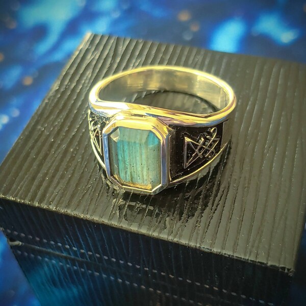 Sigil of Lucifer Ring,labadorite Ring,lucifer Series Sterling Silver ...