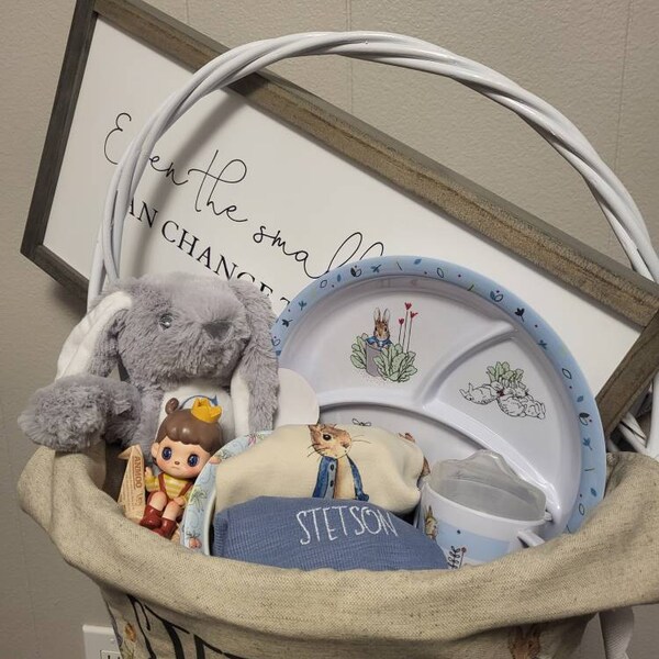 Peter Rabbit Personalized Easter Basket Liner • Custom Easter Basket ...