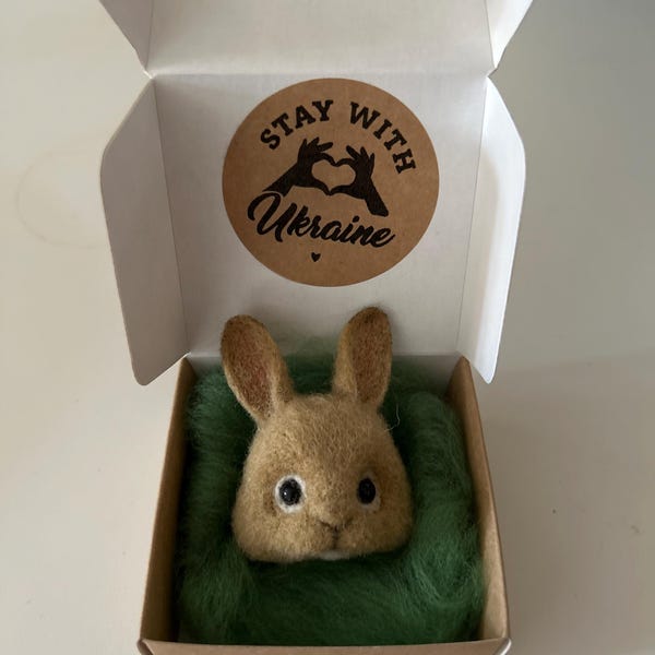 Felted Animal Bunny Brooch Needle Felt Animal Brooch Felted Bunny Fall ...