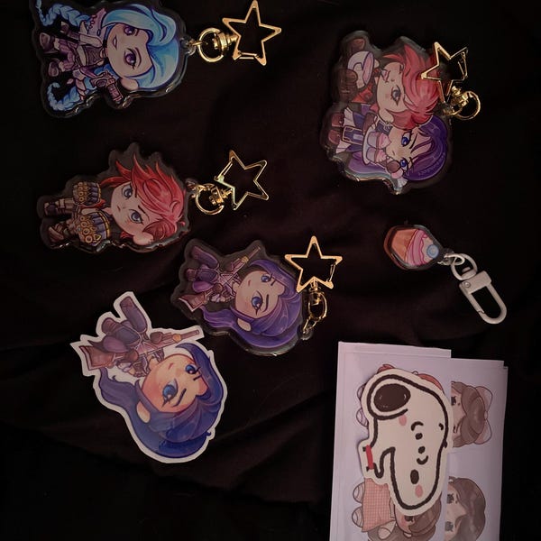 ARCANE STICKERS // Jinx Vi Ekko Caitlyn Caitvi Lol League of Legends ...