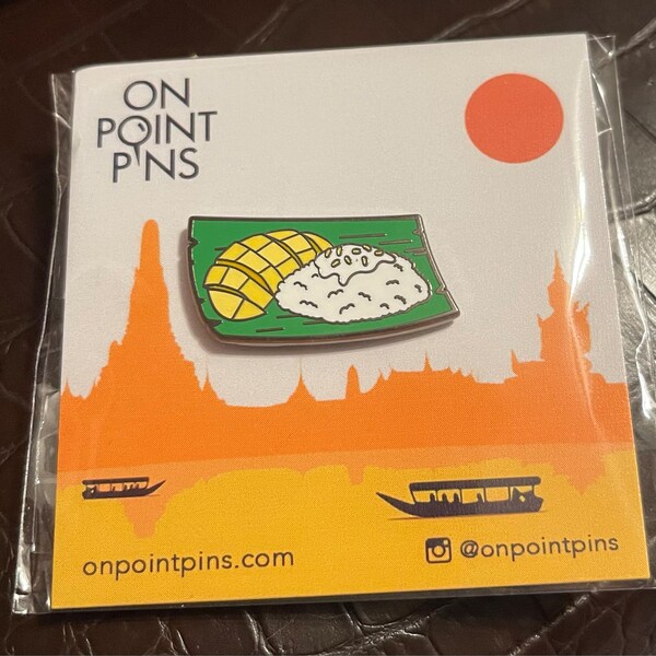 Thailand Mango Sticky Rice Pin Food Dessert Pin Foodie Coconut Milk ...