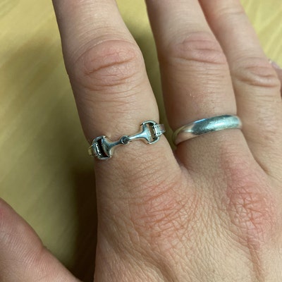 Snaffle Bit Horse Ring Snaffle Bit Sterling Silver Equestrian Jewelry ...