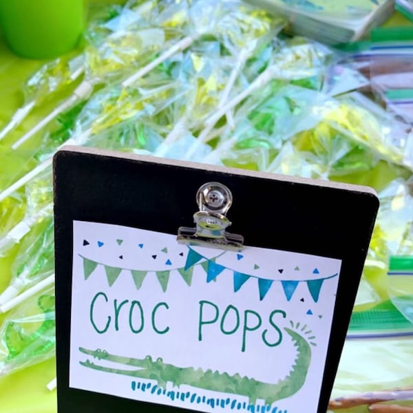 12 ALLIGATOR LOLLIPOPS - Gator Party, Reptile Party - Etsy