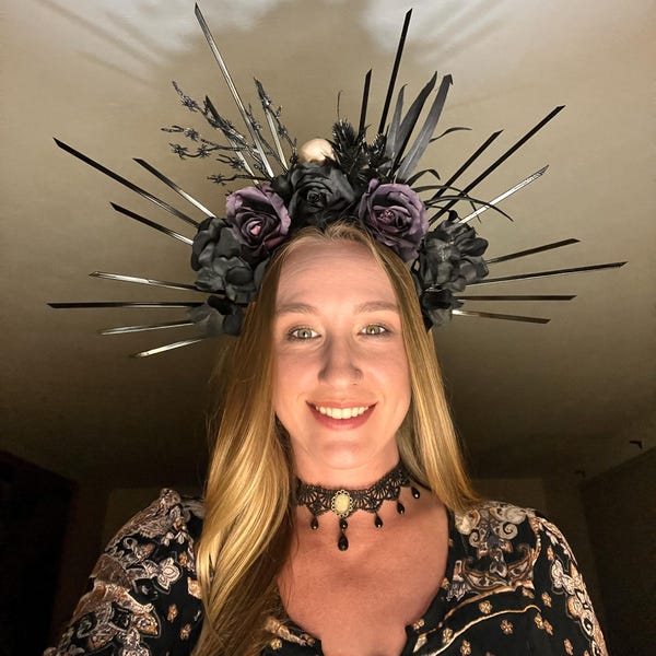 LILAC CORPSE HALO, Festival Crown, Halos, Costume Accessories, Halo ...