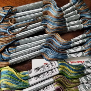 DMC 92 Variegated Embroidery Floss Green Shaded Ombre - Etsy