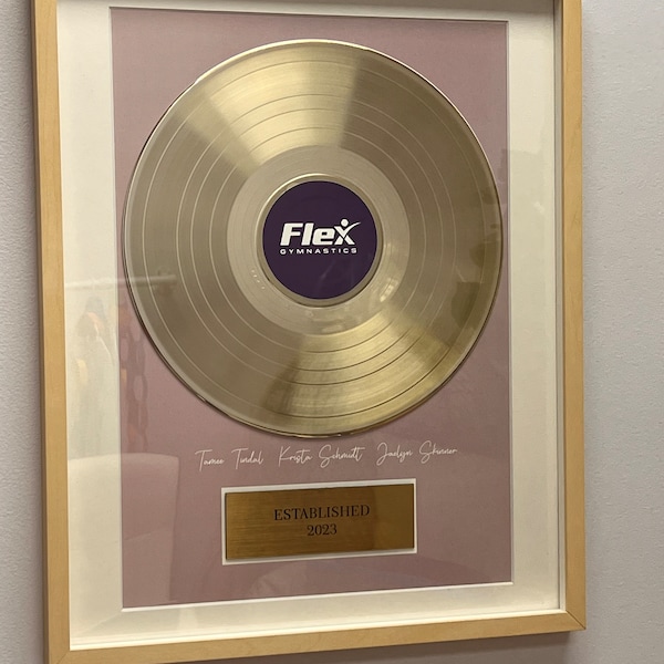 Personalized Platinum Plaque for Music Gift - Custom Vinyl Record 20th ...